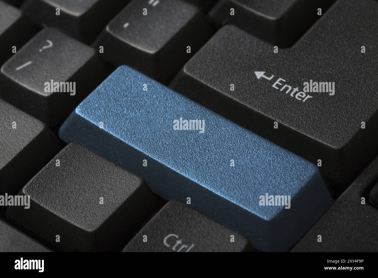 Blank blue button on the keyboard close-up Stock Photo - Alamy