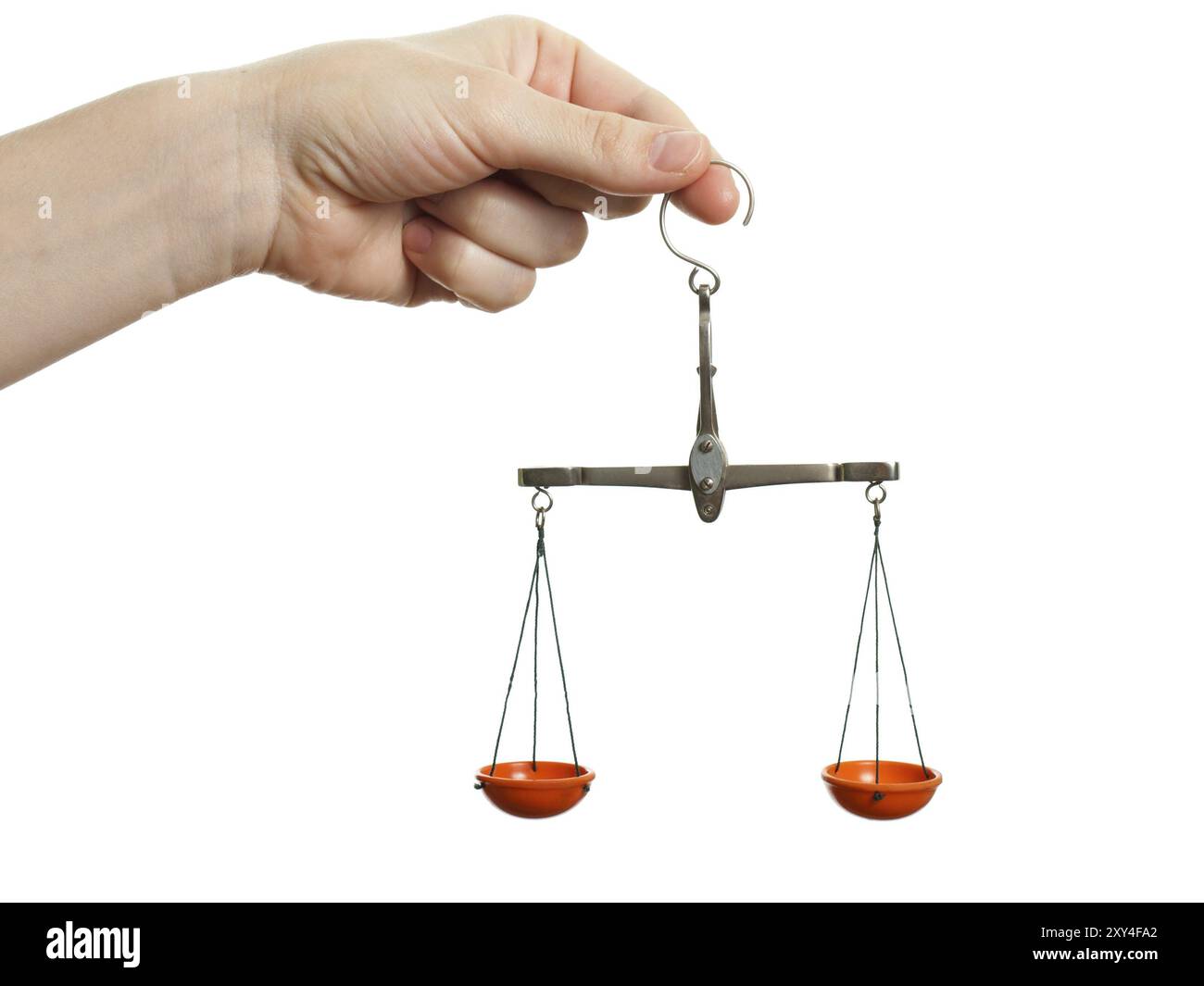 Women hand holding balance measuring weight scale Stock Photo - Alamy