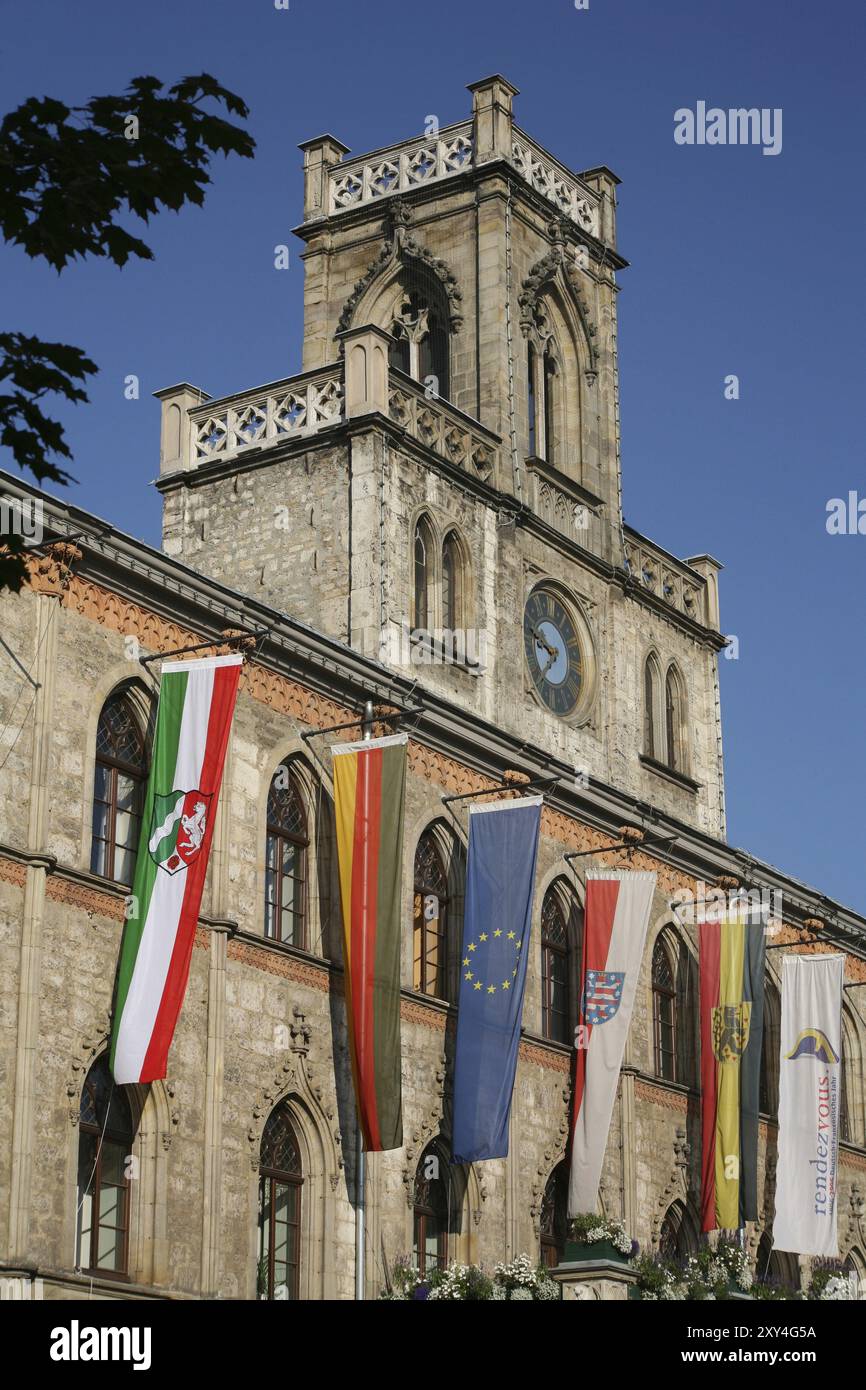 The town hall in Weimar on the market square Stock Photo - Alamy