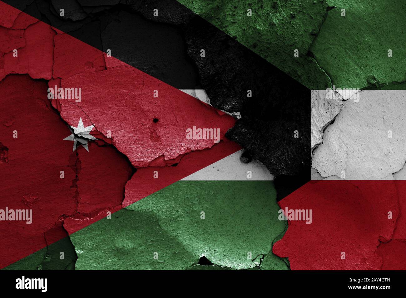 Kuwait jordan flag hi-res stock photography and images - Alamy