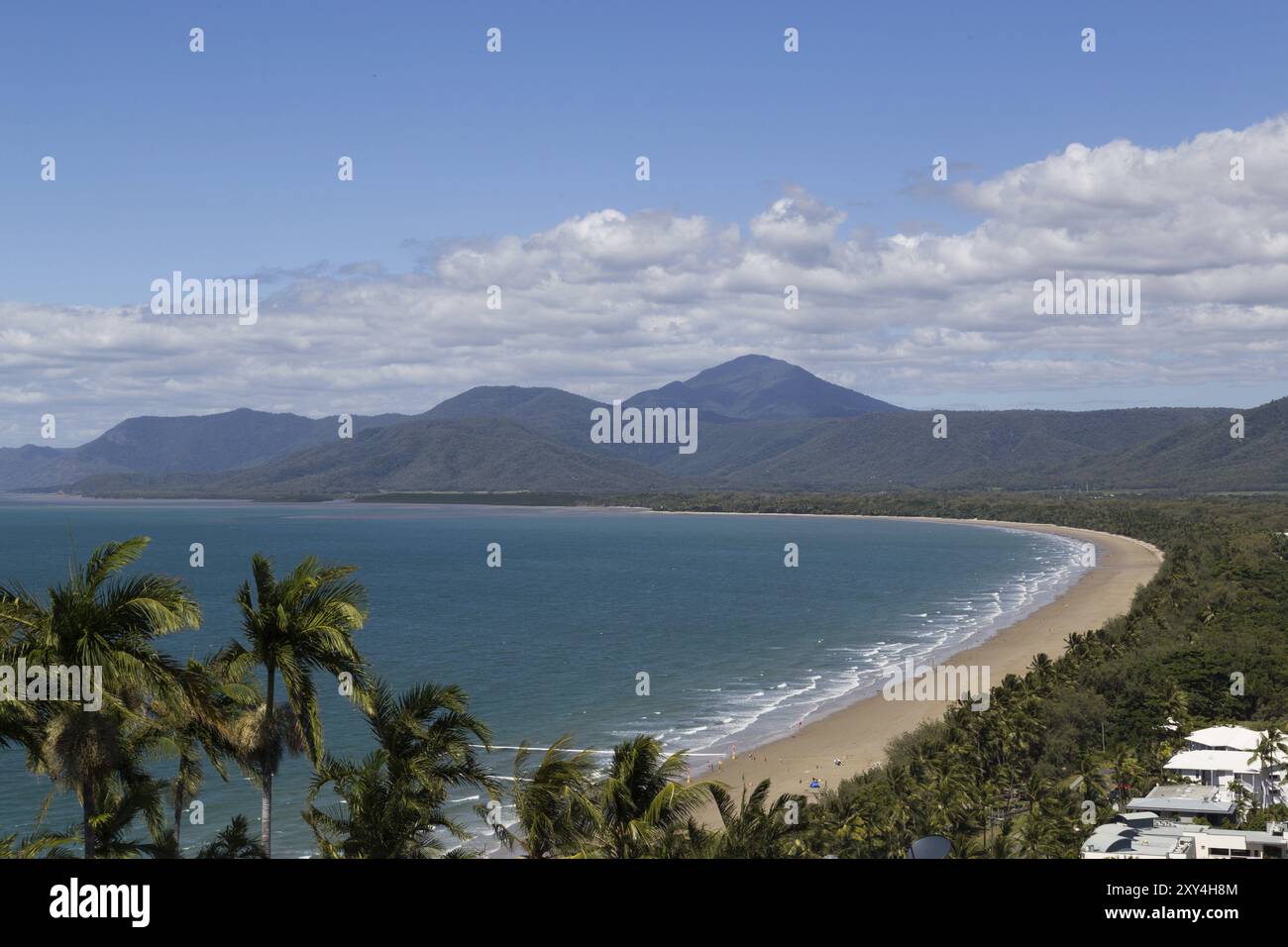 View of the beach in Port Douglas from Trinity Bay lookout in ...