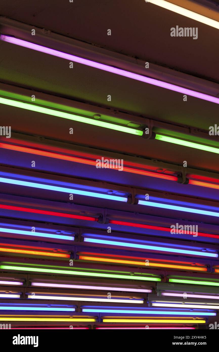Abstract colourful neon tubes Stock Photo - Alamy