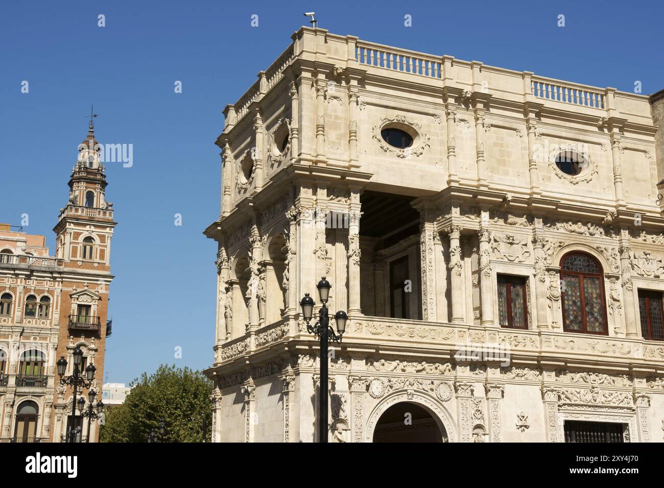 Ayuntamiento or Town Hall in Seville is located in a central location ...