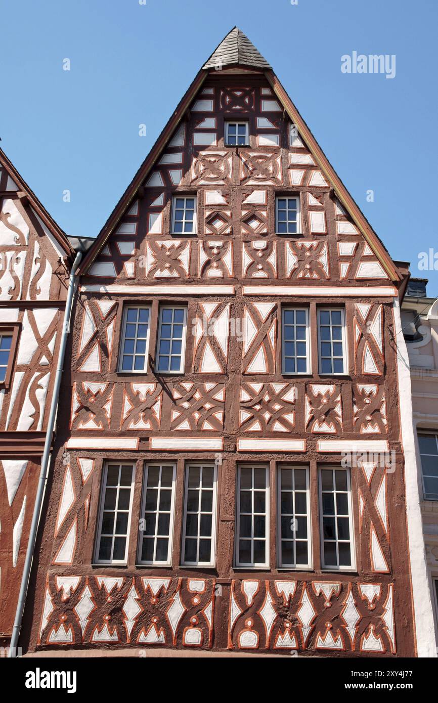 Half-timbered houses in the historical centre of Trier, the oldest city ...