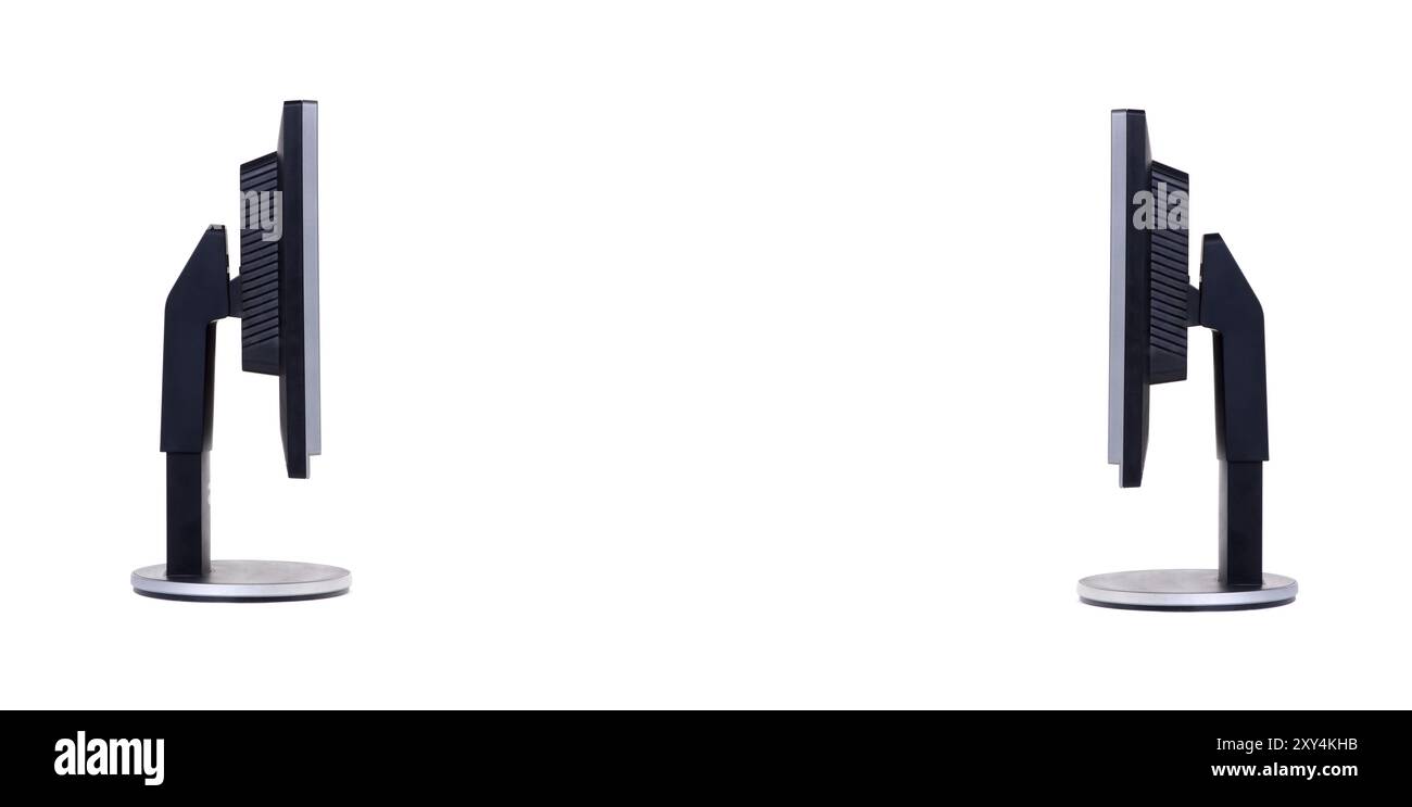 Computer monitors. Isolated on white Stock Photo - Alamy