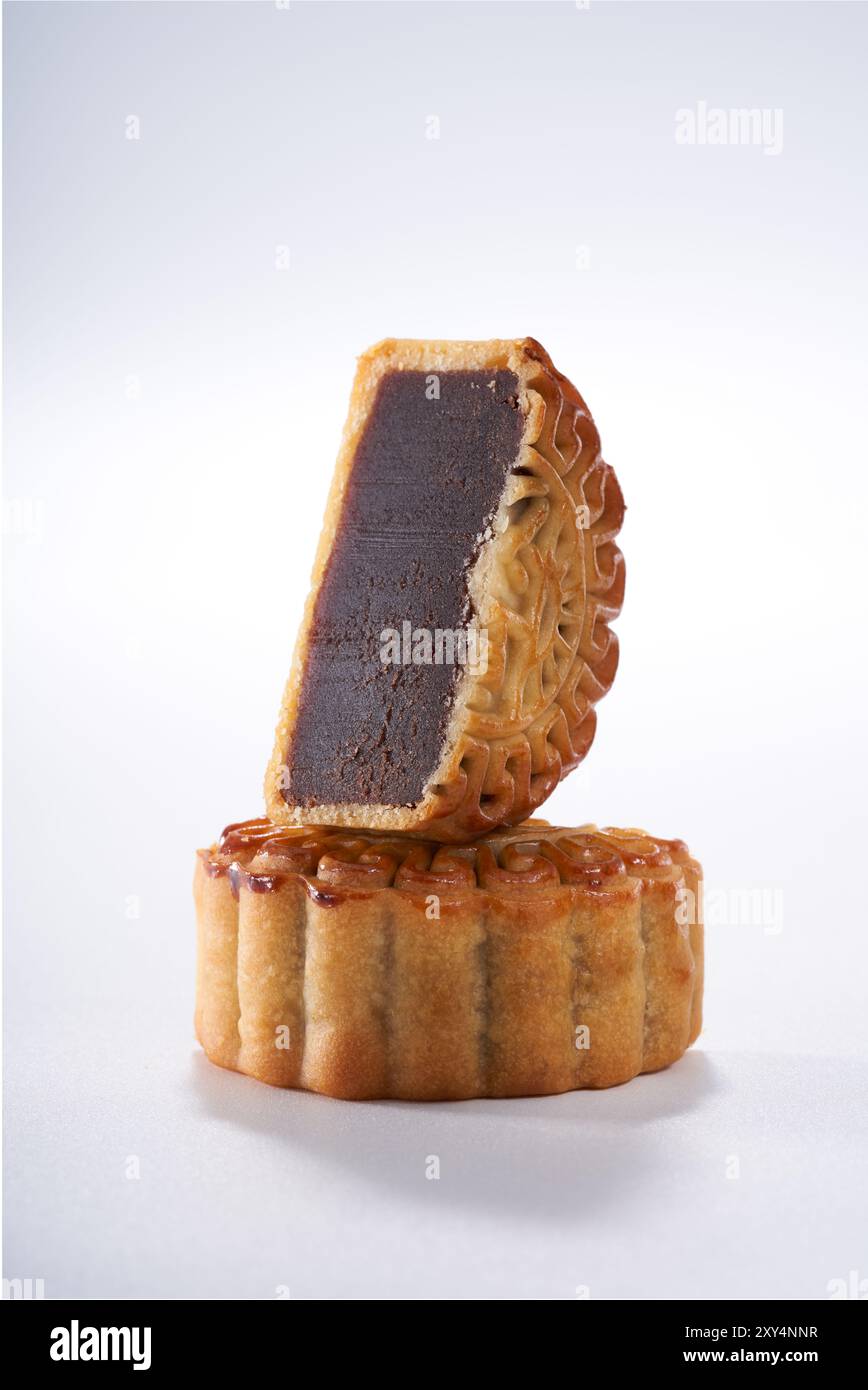 Traditional Cantonese style red bean paste mooncake for Mid-Autumn ...