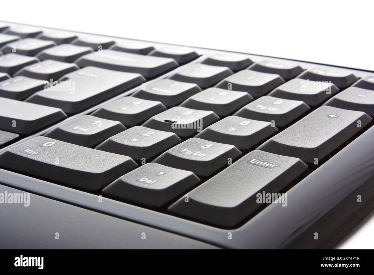 Stylish grey keyboard on white background Stock Photo - Alamy