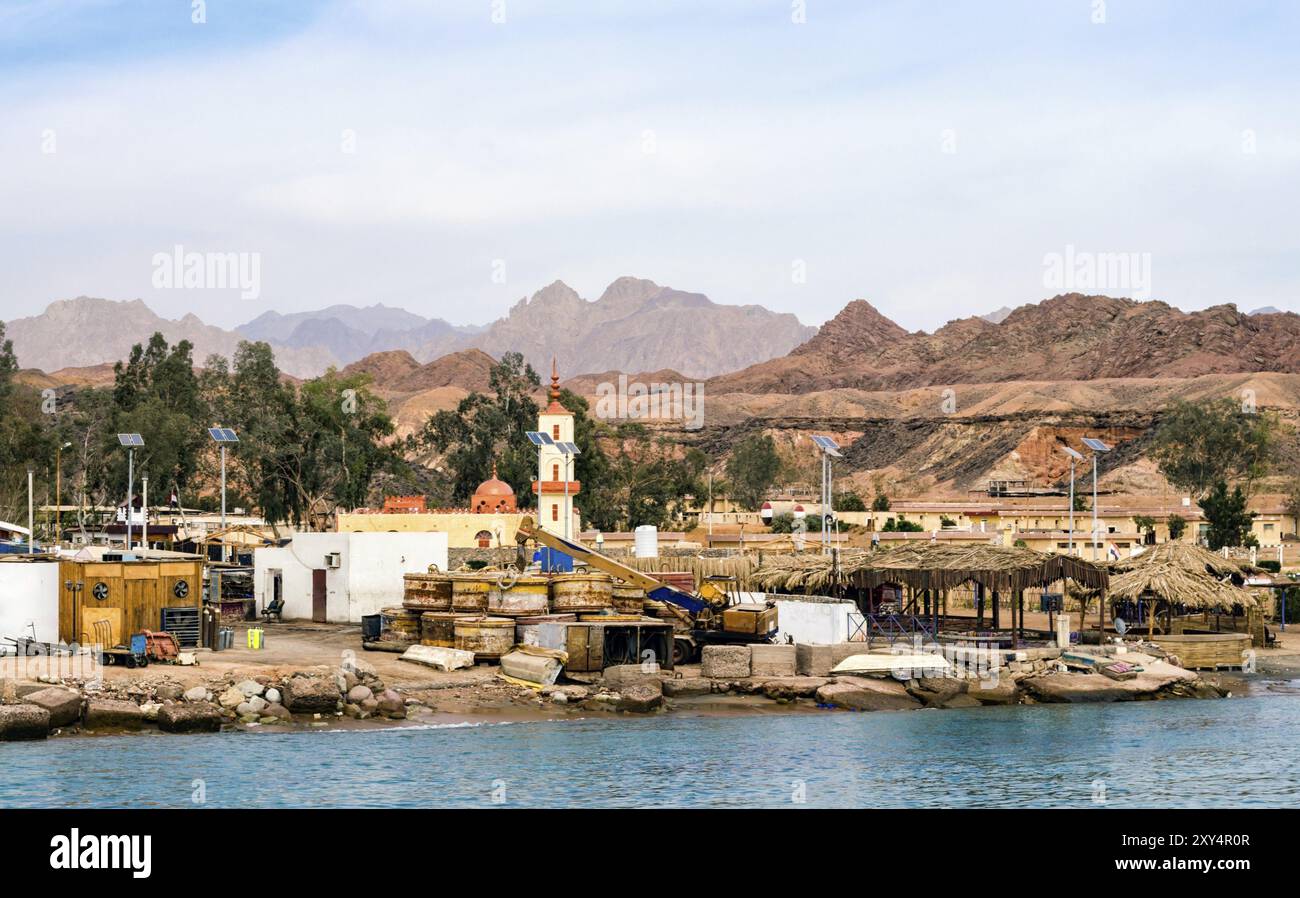 Rustic slum port on the shores of the Red Sea in Sharm El Sheikh Egypt ...
