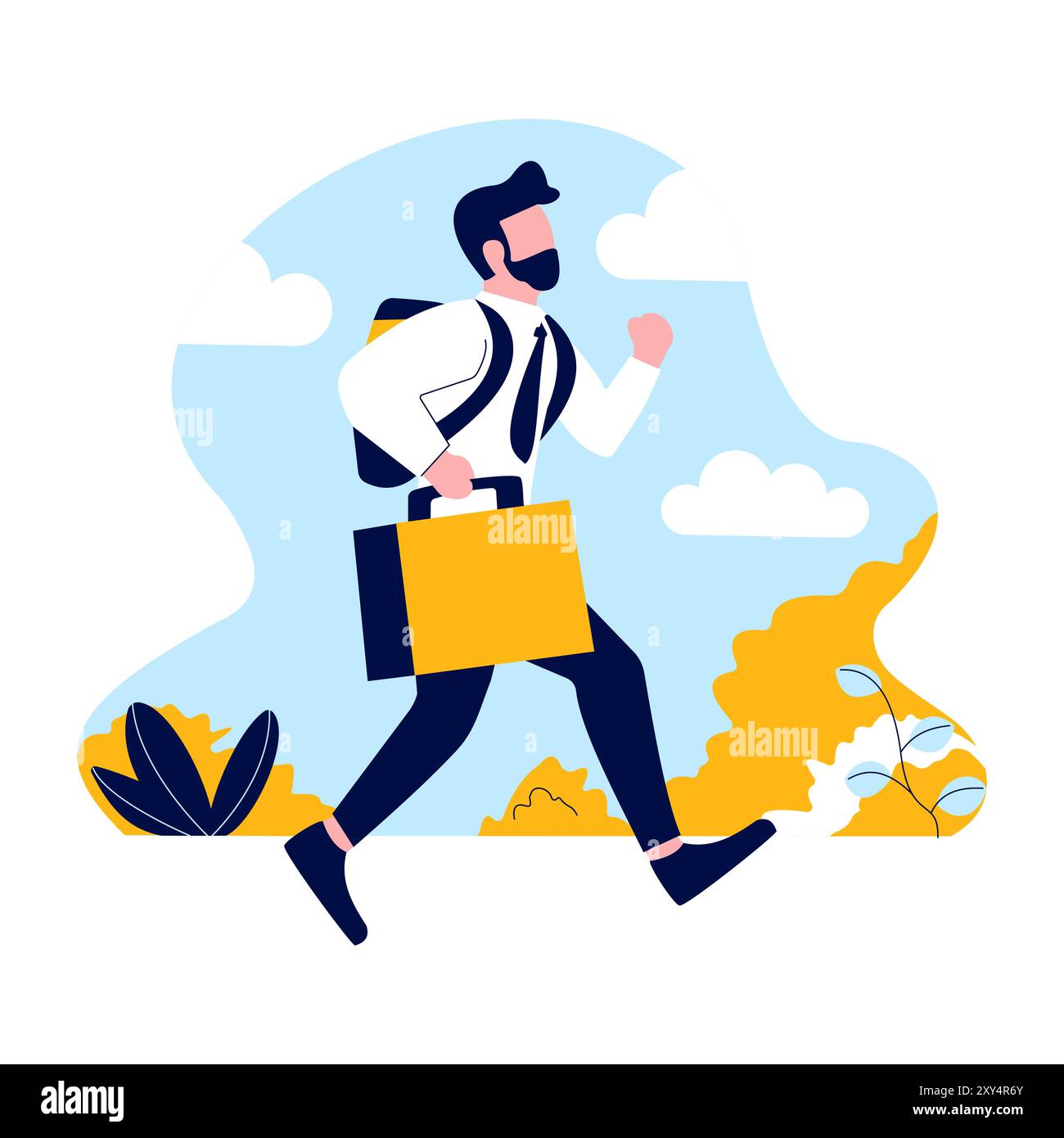 Corporate man running Stock Vector Images - Alamy