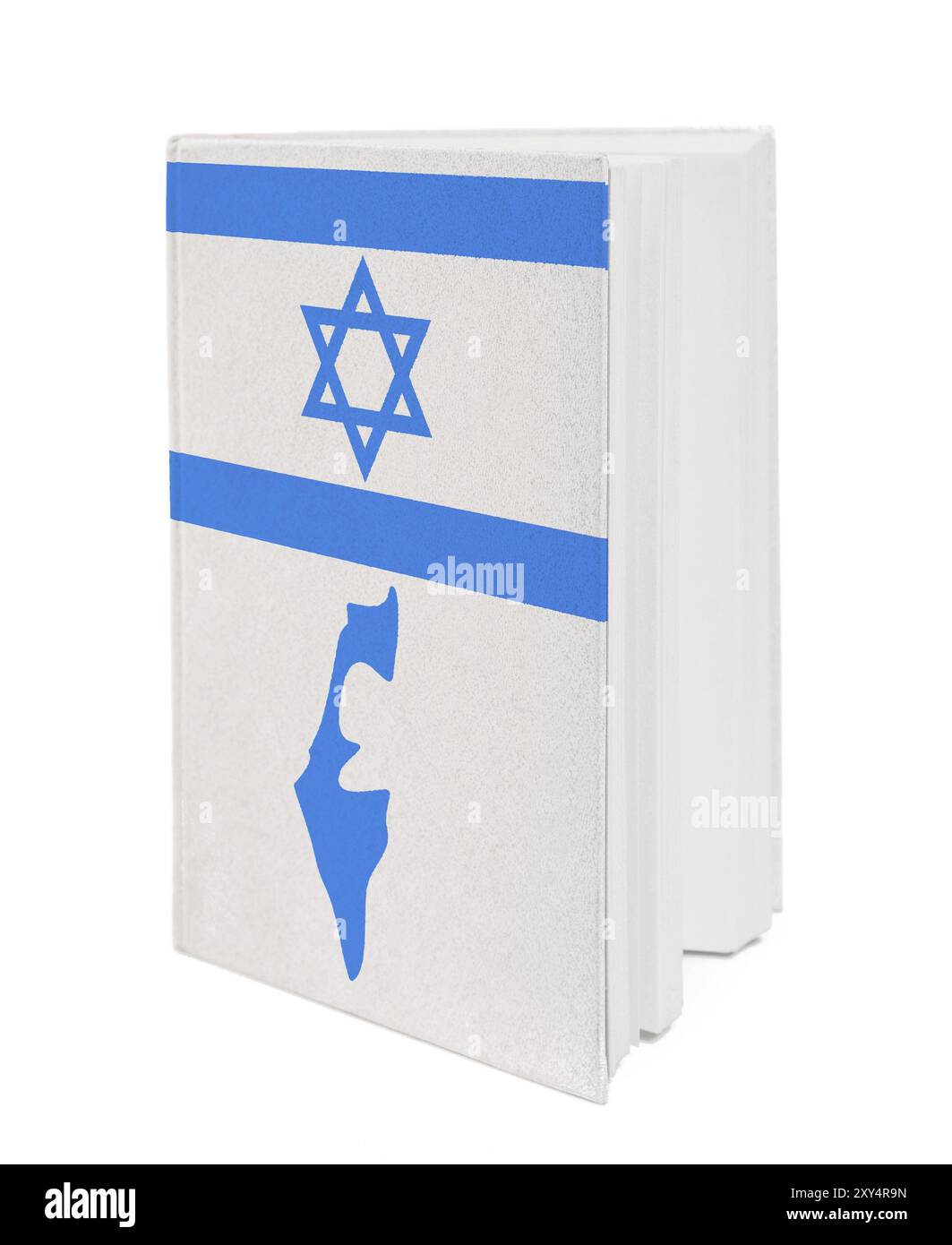 Book with the national flag and contour of Israel on cover Stock Photo ...