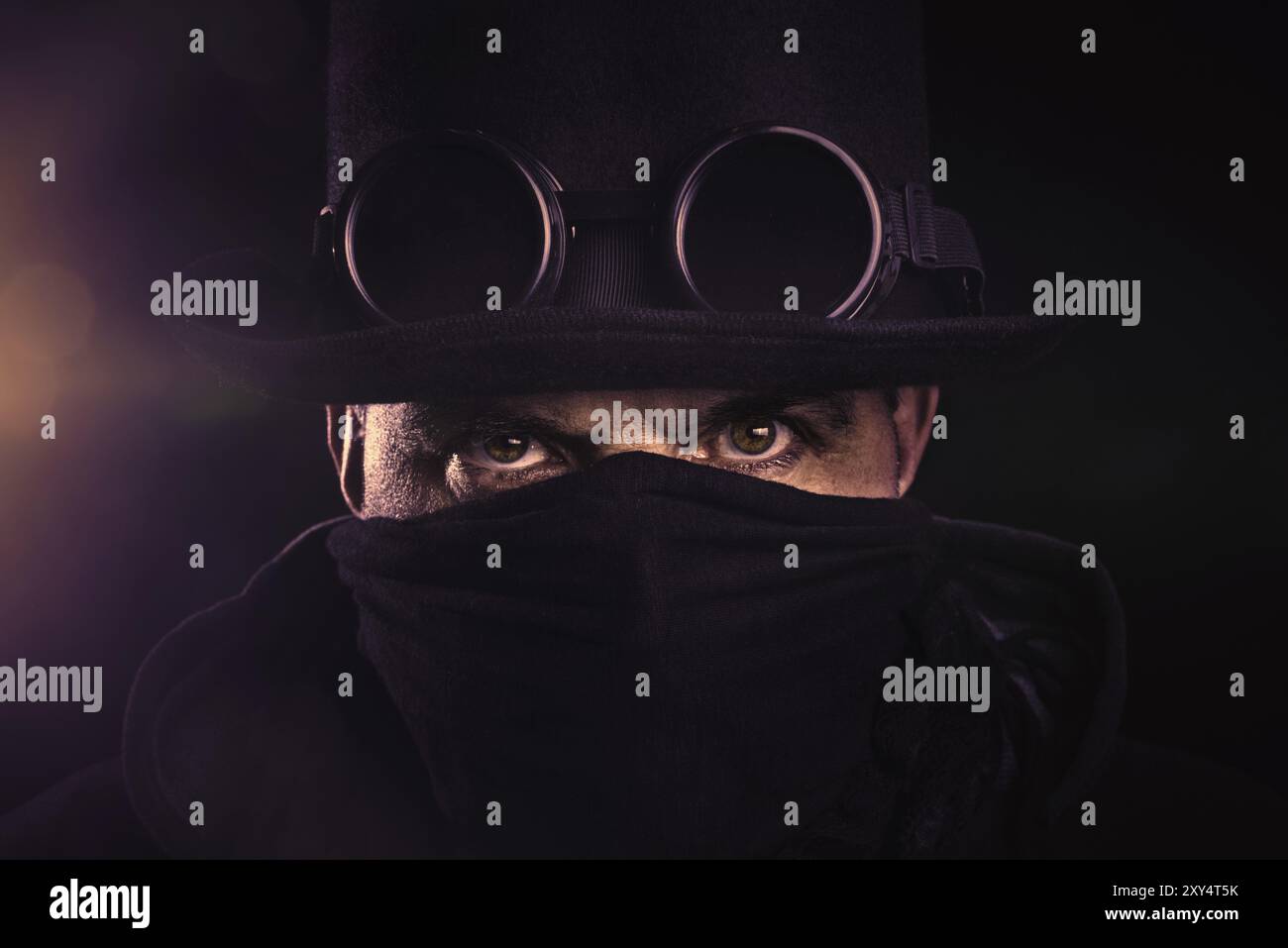 Man looks camera one eye hi-res stock photography and images - Alamy