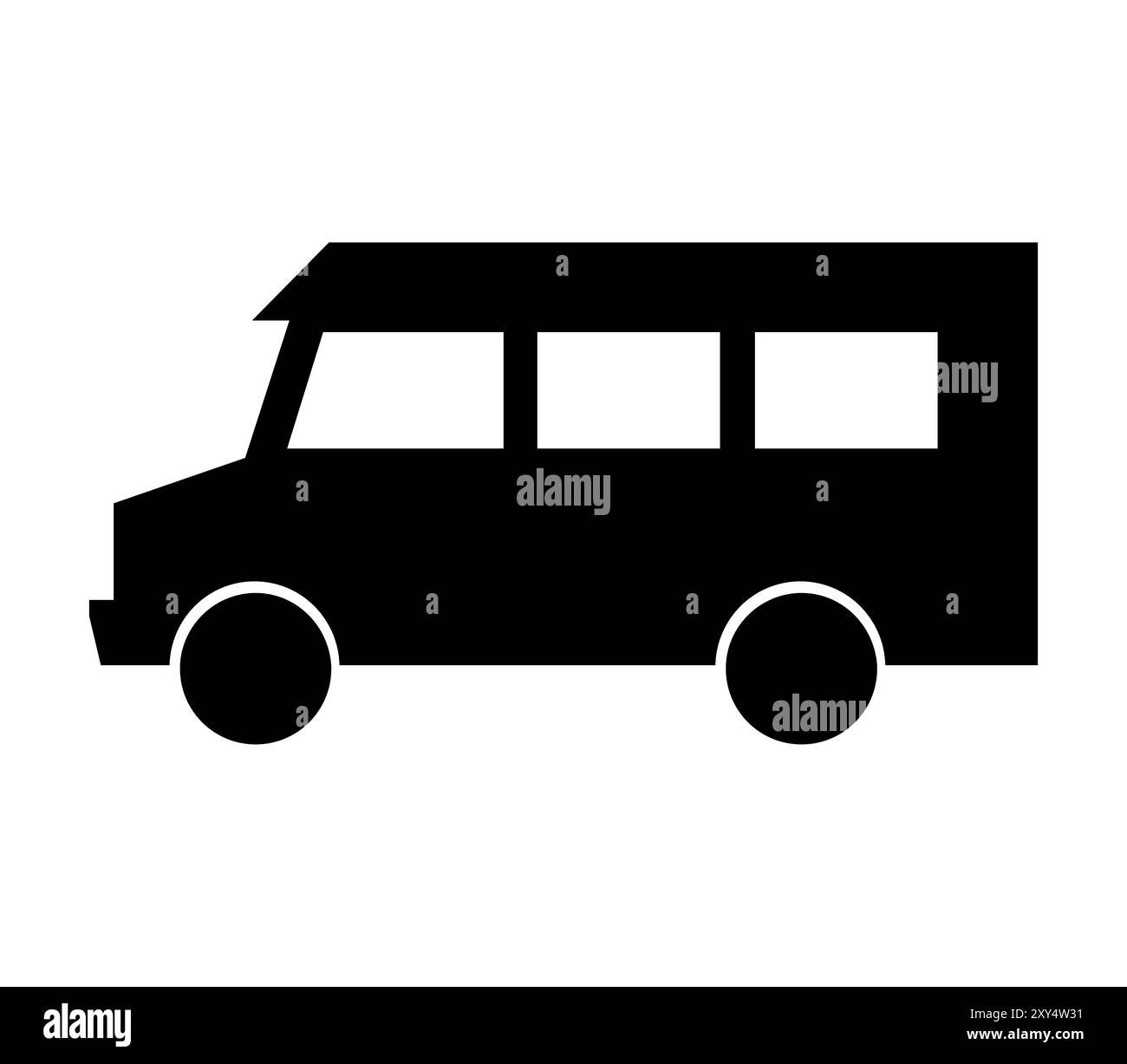 Van icon illustrated in vector on white background Stock Photo - Alamy