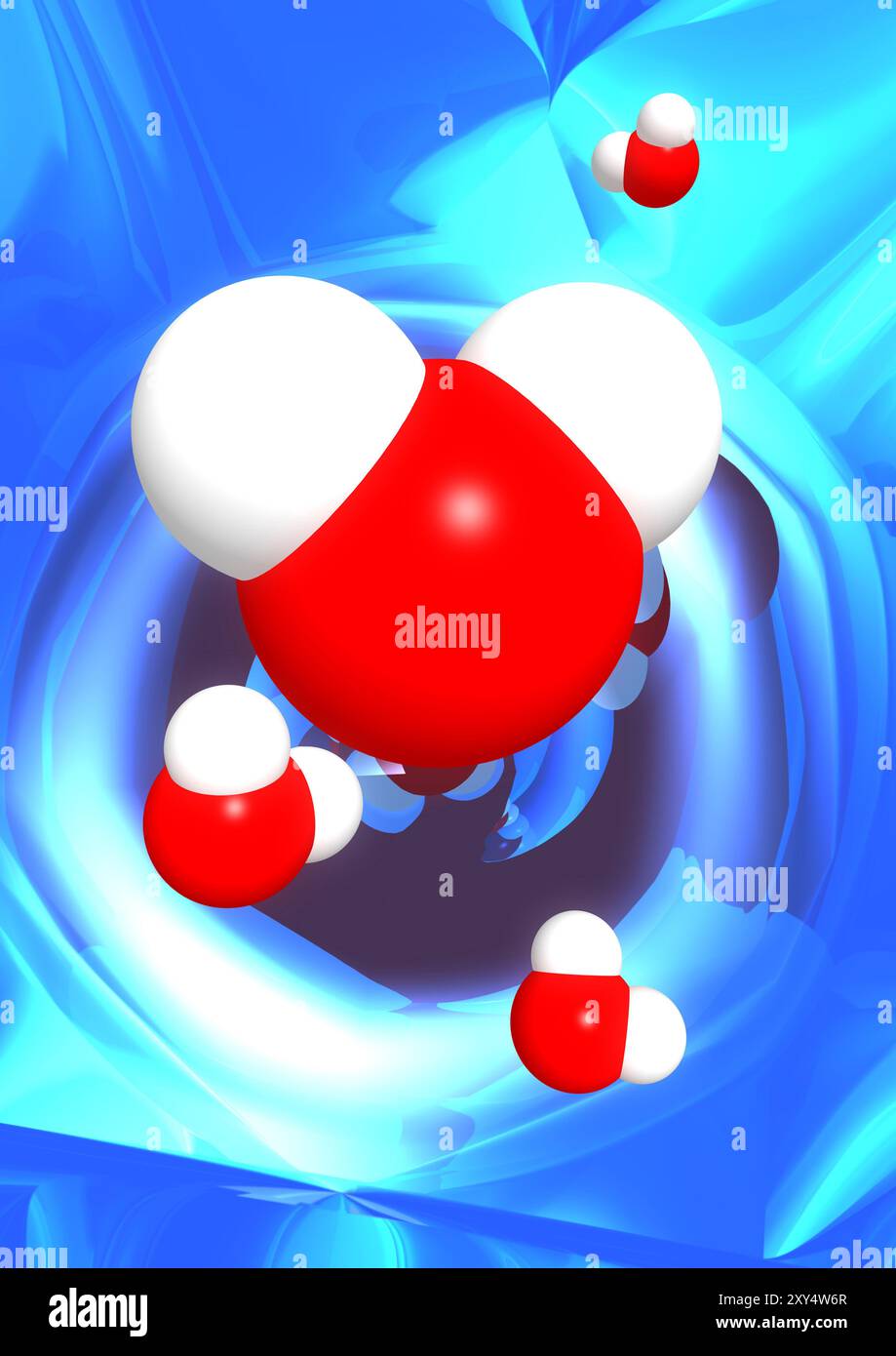 H2o molecules 3d hi-res stock photography and images - Alamy