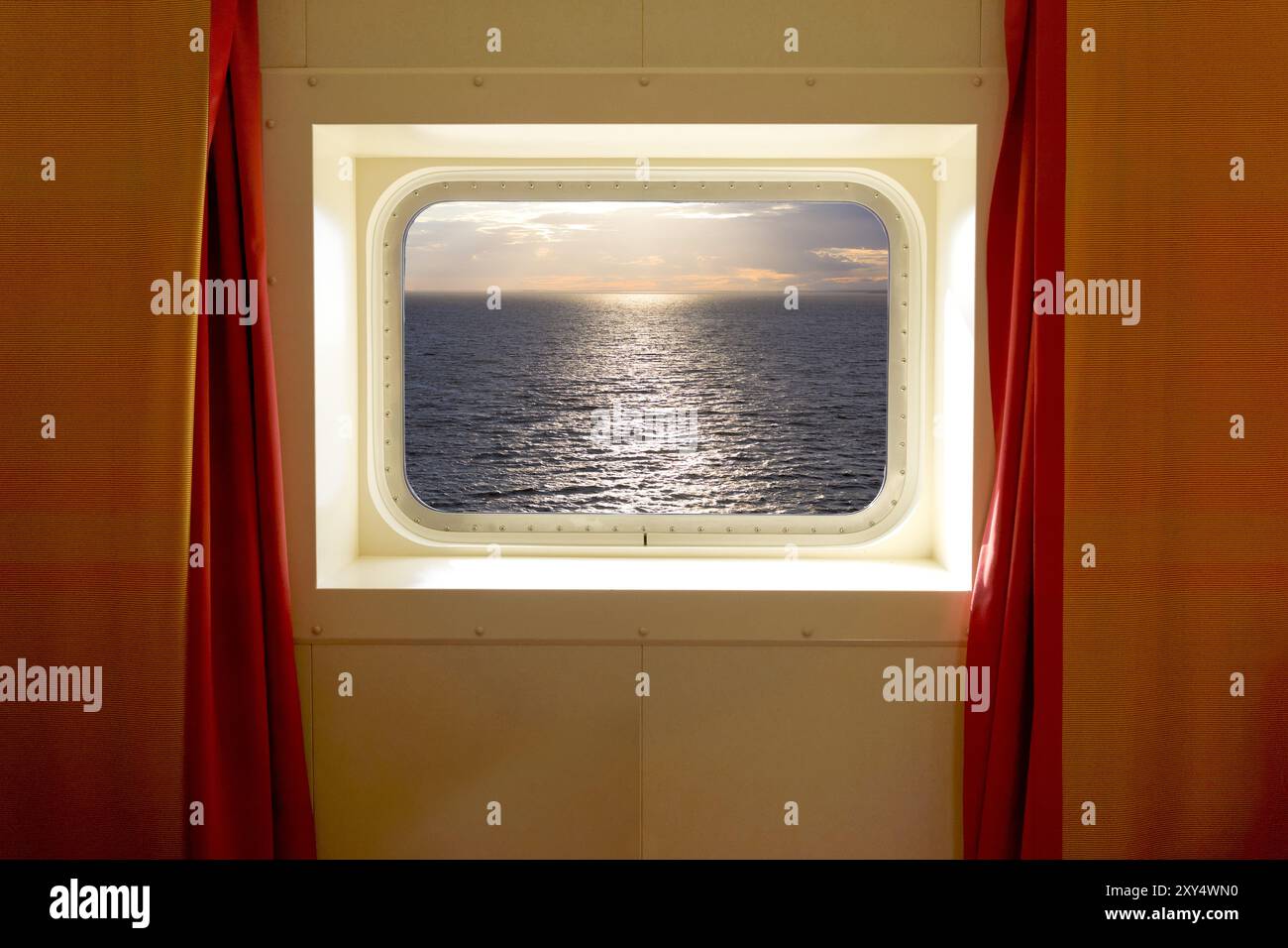 View of the sea from a ship's cabin, cruise ship, AIDA Stock Photo - Alamy