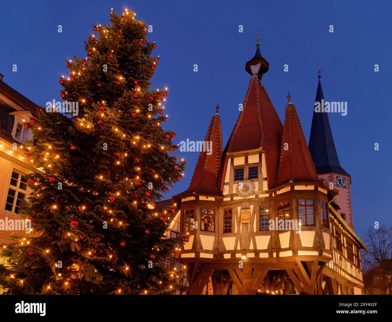 Michelstadt germany market square historical hi-res stock photography ...
