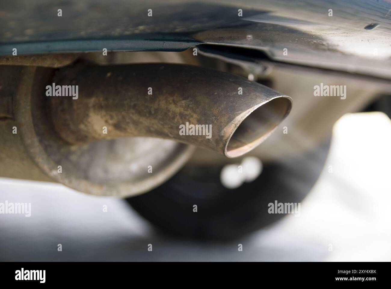 Exhaust pipe of a car Stock Photo - Alamy