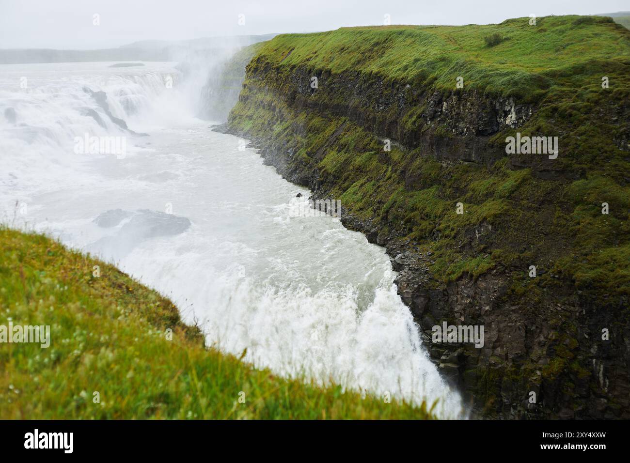 Powerful water stream falling close hi-res stock photography and images ...