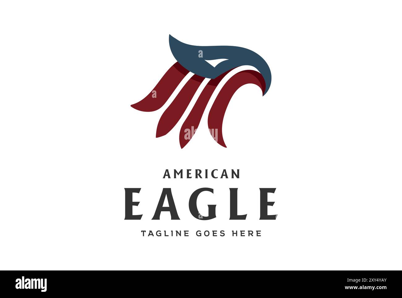 Simple Minimalist American Eagle Hawk Falcon Head Logo Design Vector Stock Vector Image & Art ...