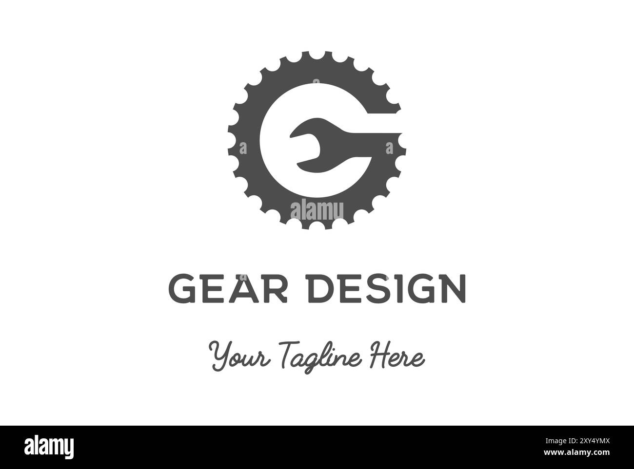 Vintage Retro Simple Initial Letter G for Gear Wrench for Machine Car ...