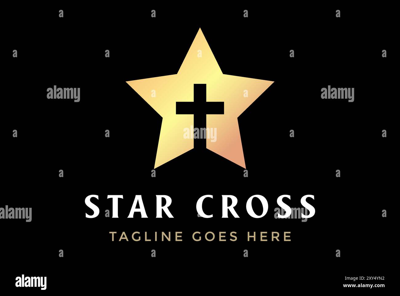 Simple Golden Luxury Christian Jesus Cross for Church Chapel Biblical ...