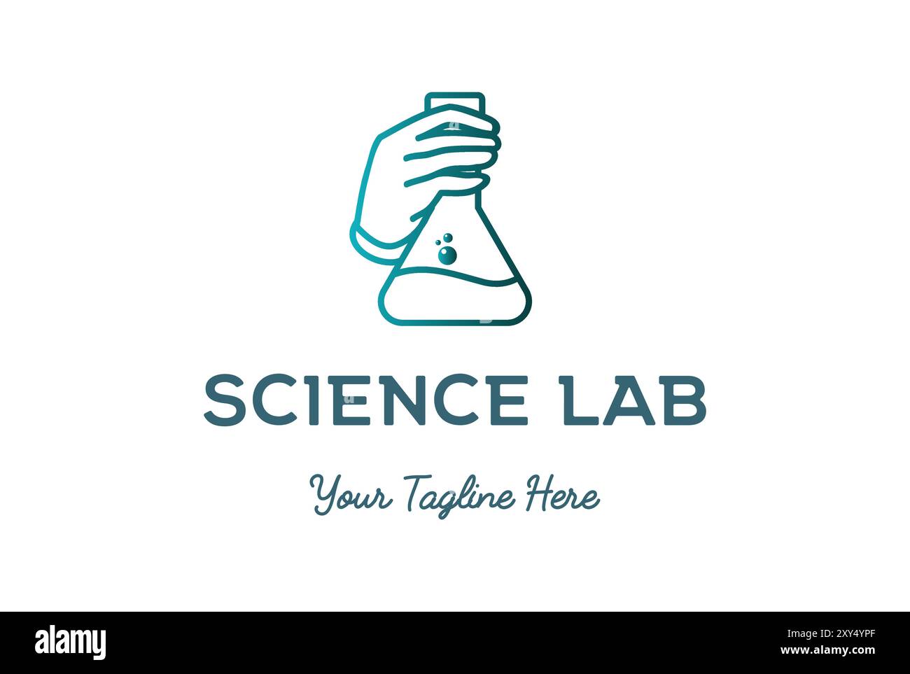 Simple Minimalist Hand Hold Lab Glass for Science Logo Design Vector ...