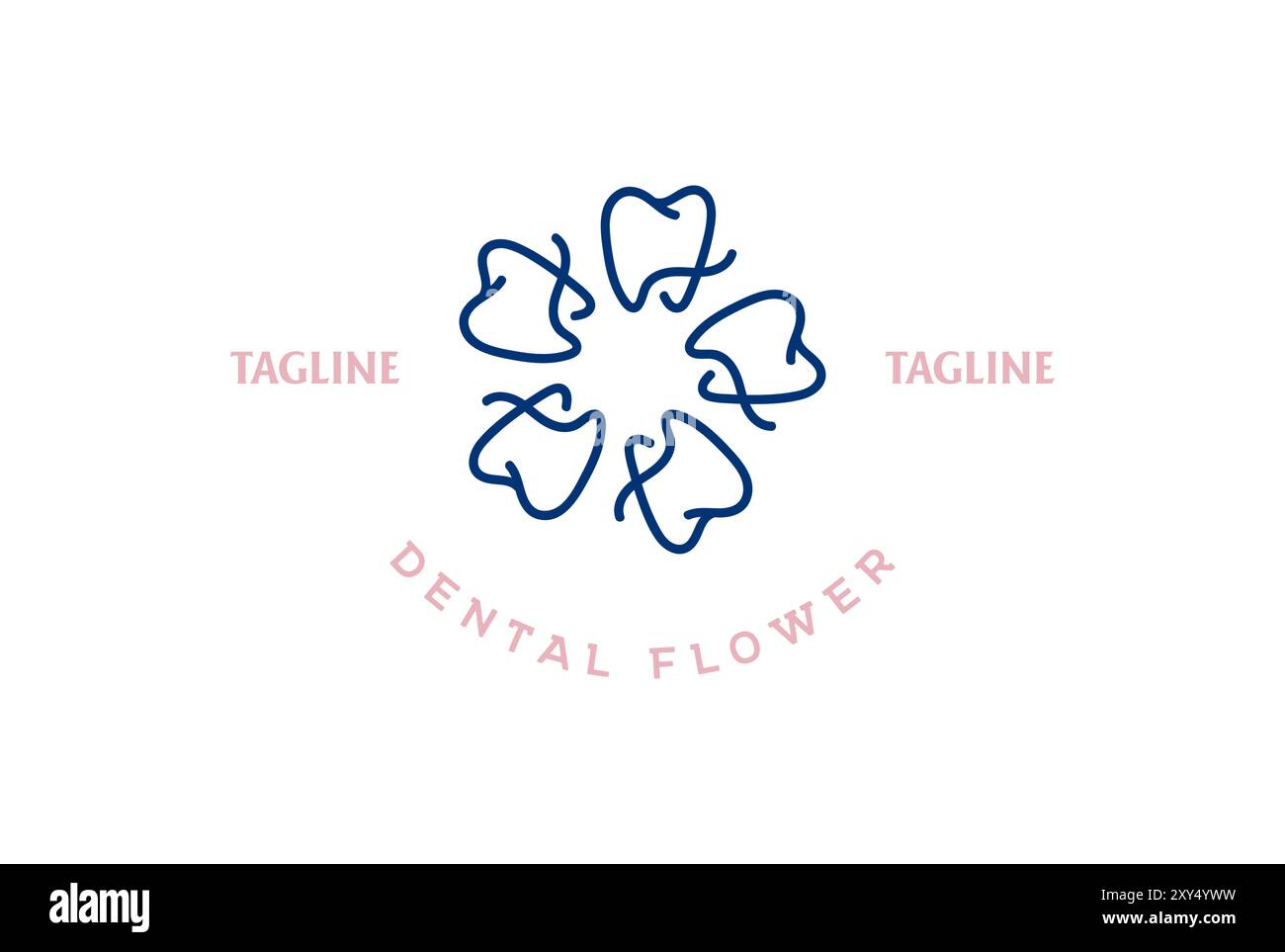 Tooth Teeth and Flower Dentist Dentistry Dental Logo Design Vector ...