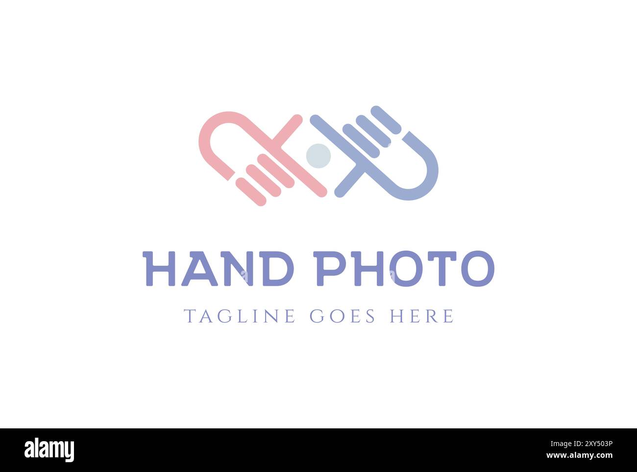 Modern Simple Hand Shape Photography Logo Design Vector Stock Vector ...