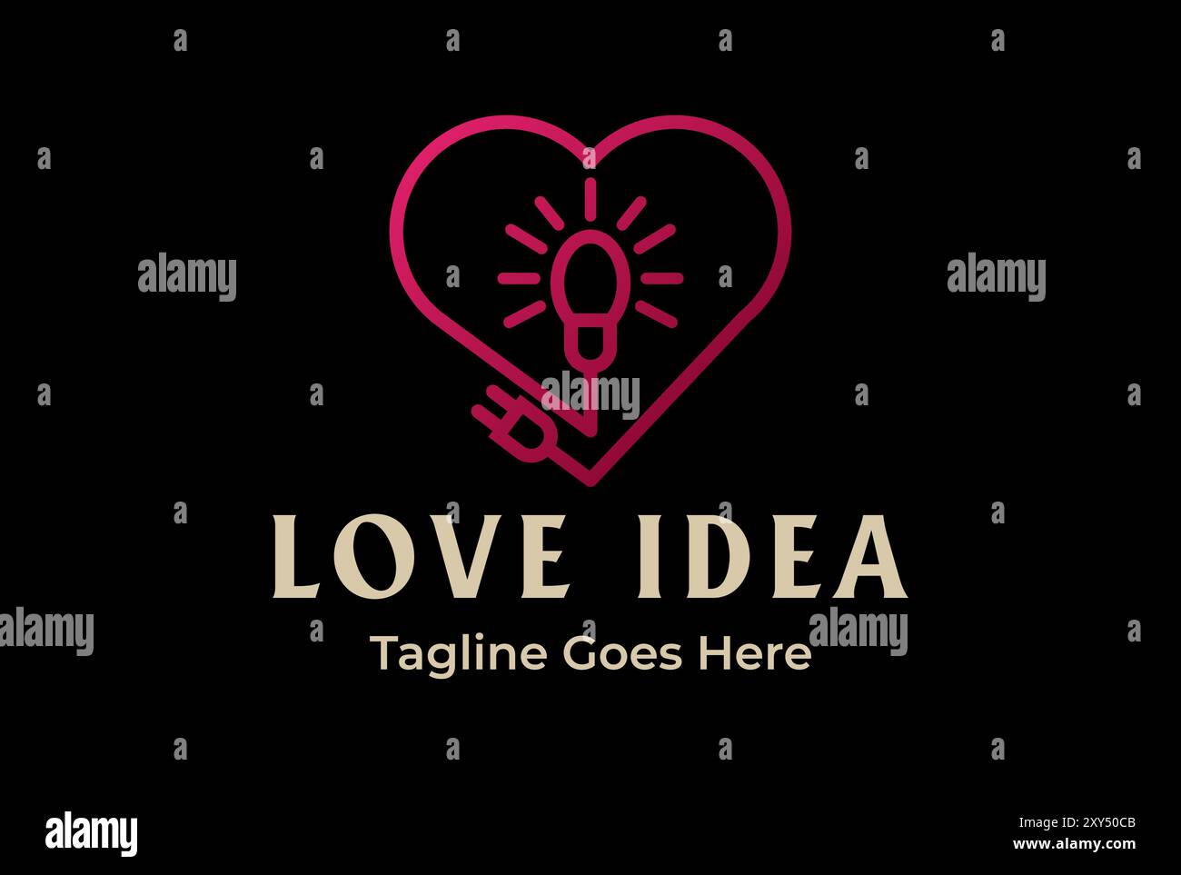 Simple Minimalist Love Heart Electric Cable Bulb for Idea Innovation ...