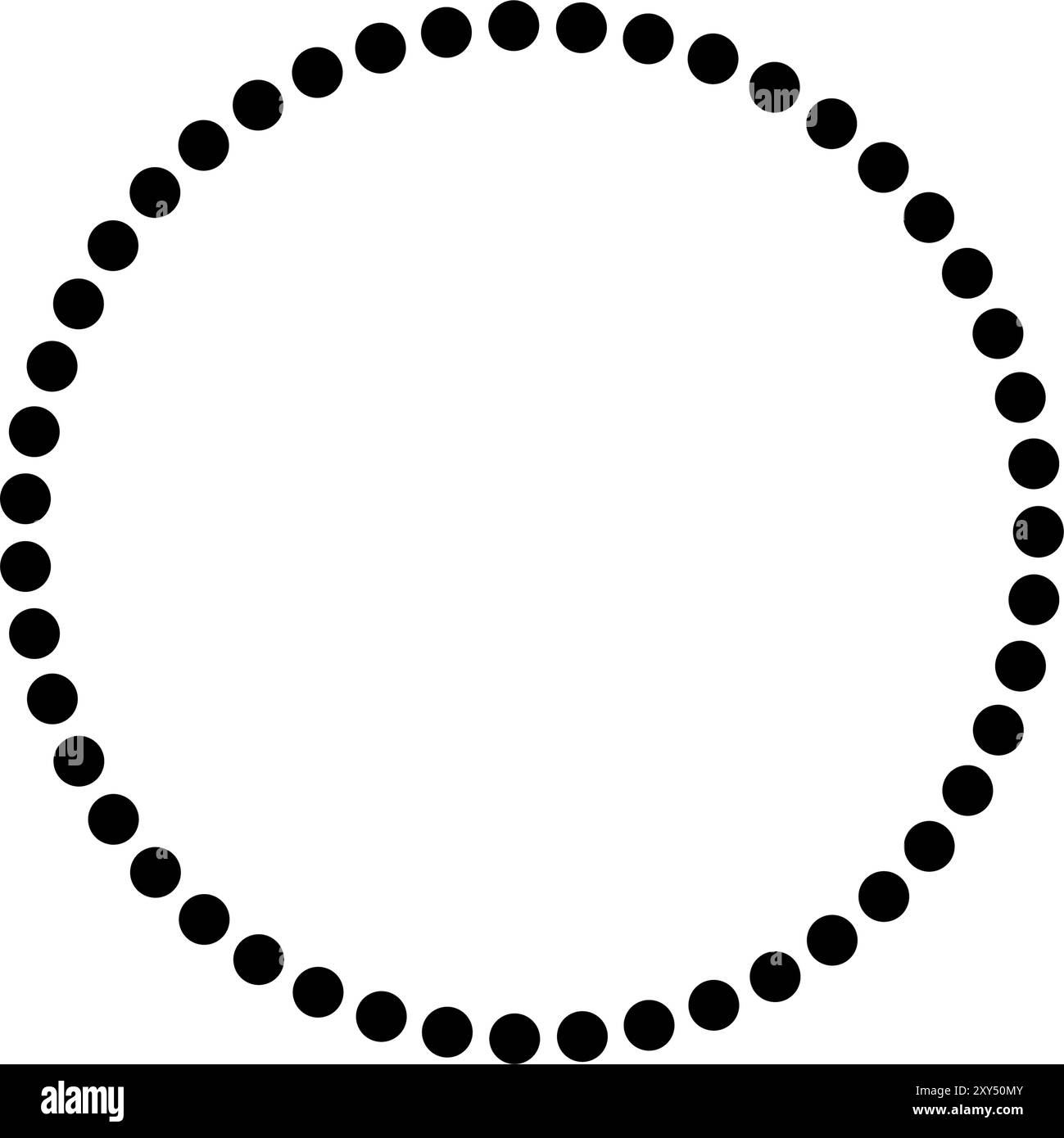 Dotted circle icon. Dotted round lines. Design ring frame. Geometric ...