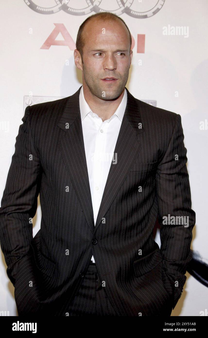 Jason Statham at the World Premiere of Transporter 3 held at the Planet ...
