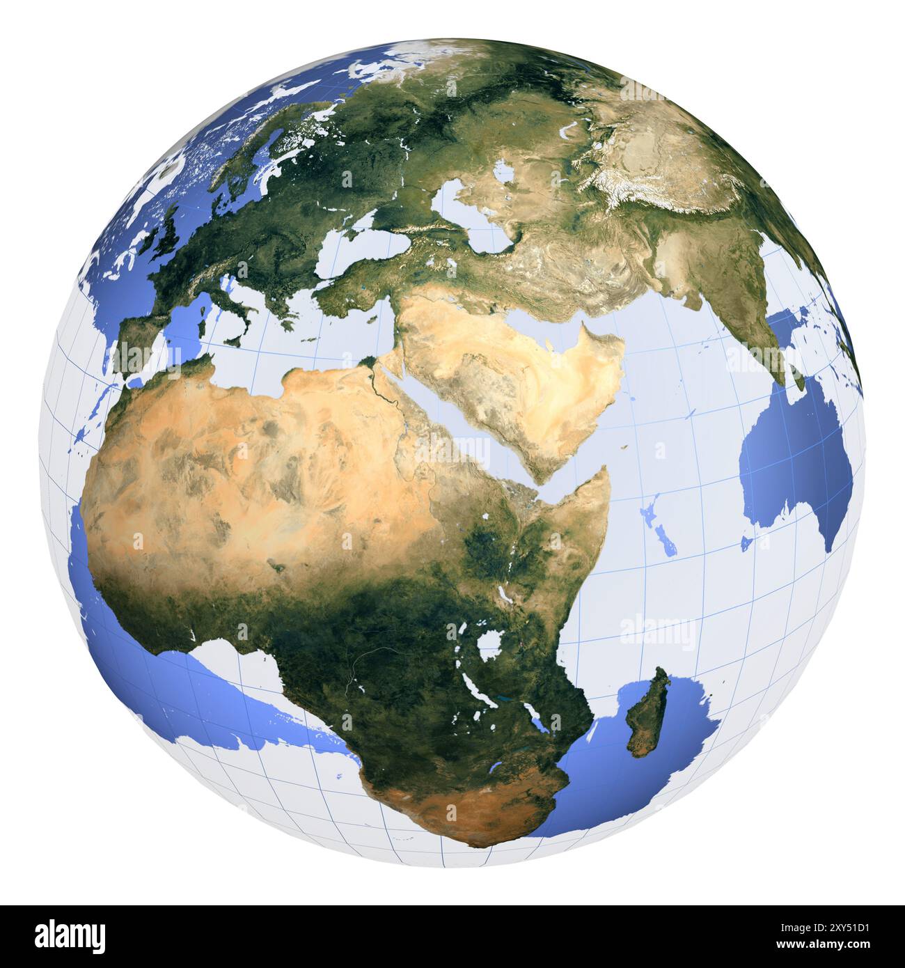 Half transparent Earth globe view from space artistic digital ...