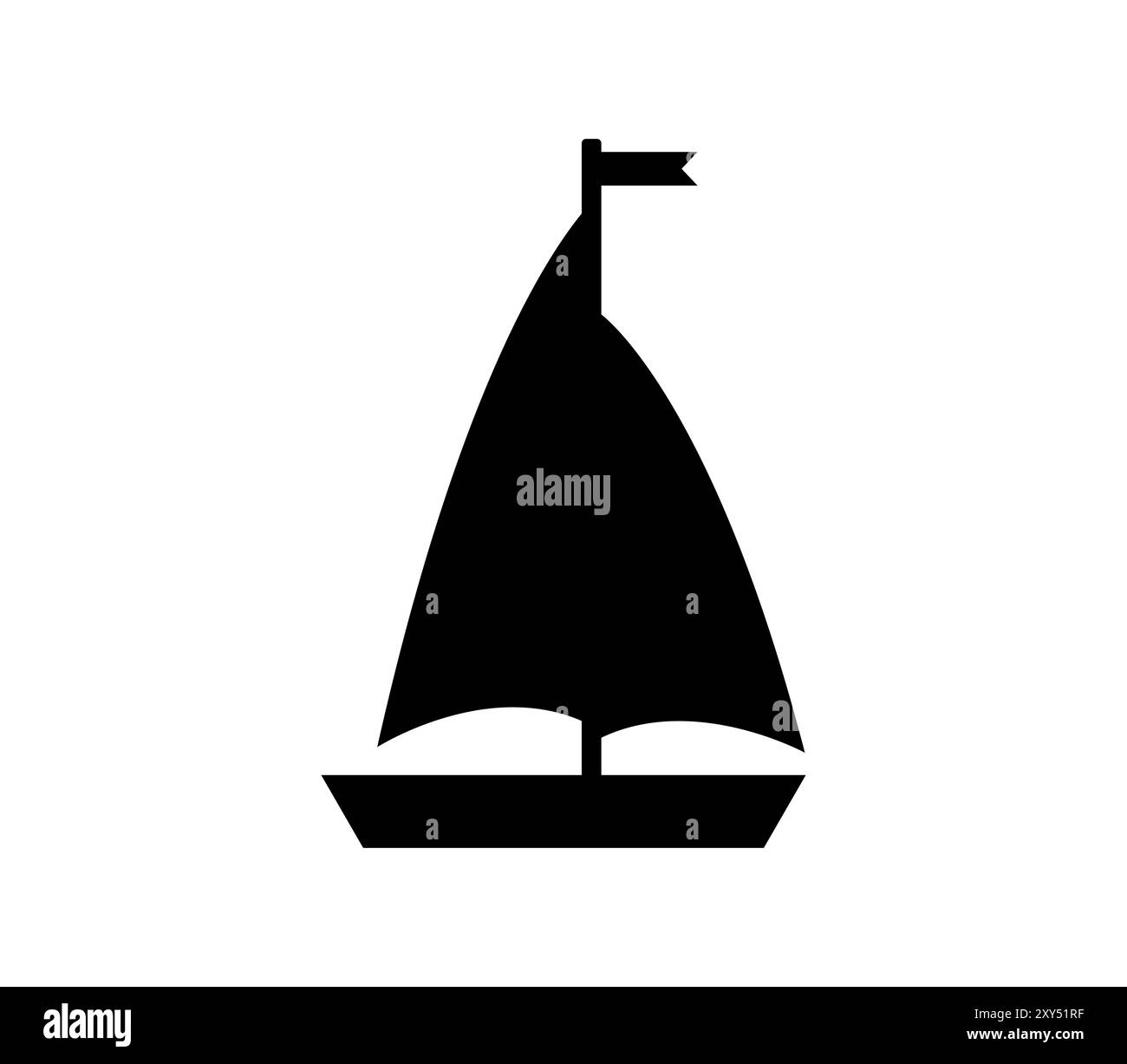 One sailing boat in Cut Out Stock Images & Pictures - Alamy