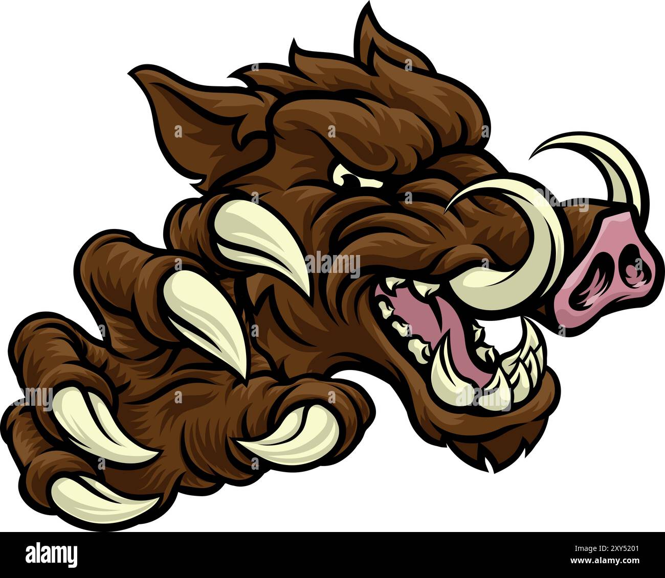 Boar Wild Hog Razorback Warthog Pig Sports Mascot Stock Vector Image ...
