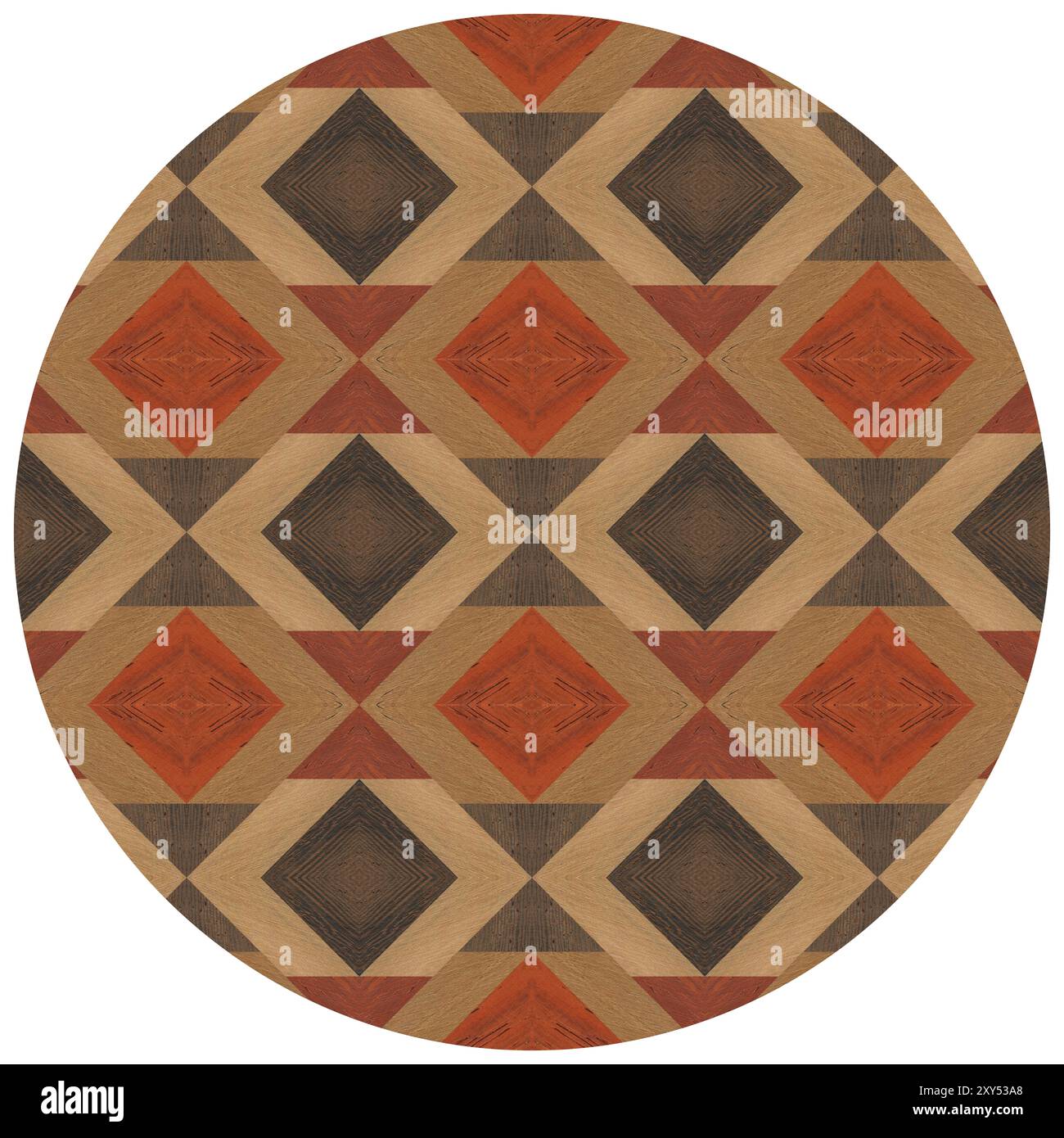Wooden marquetry, patterns created from the combination of different ...