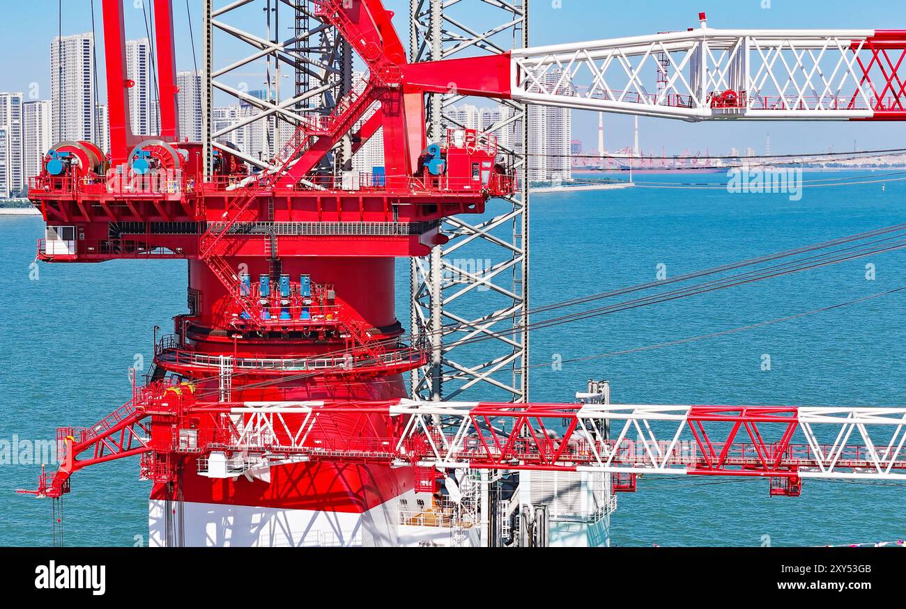 QINGDAO, CHINA - AUGUST 28, 2024 - China's first self-elevating self-propelled offshore wind ...