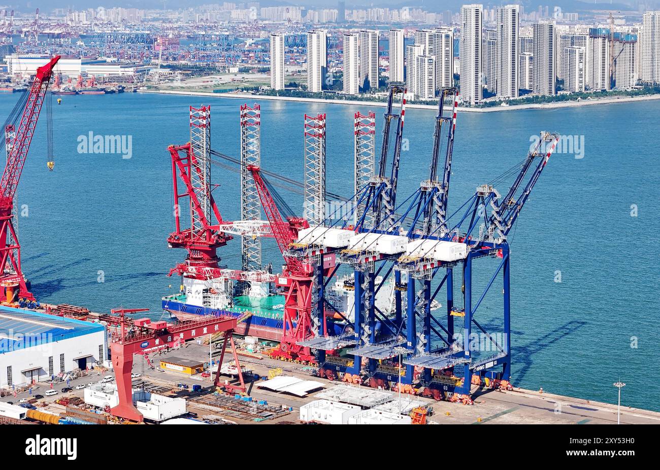 QINGDAO, CHINA - AUGUST 28, 2024 - China's first self-elevating self ...