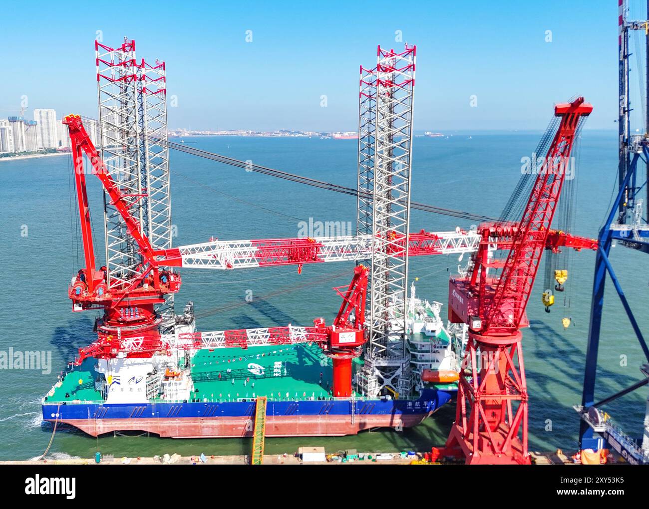 QINGDAO, CHINA - AUGUST 28, 2024 - China's first self-elevating self ...