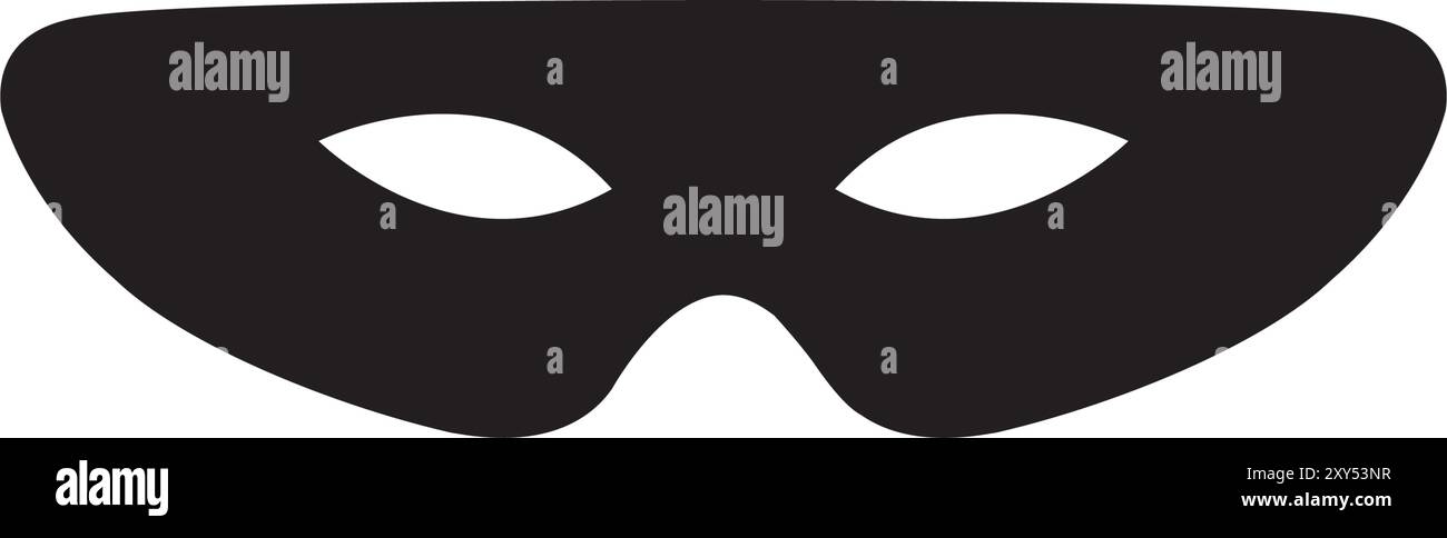 Superhero mask vector black icon. Silhouette hero cartoon character ...