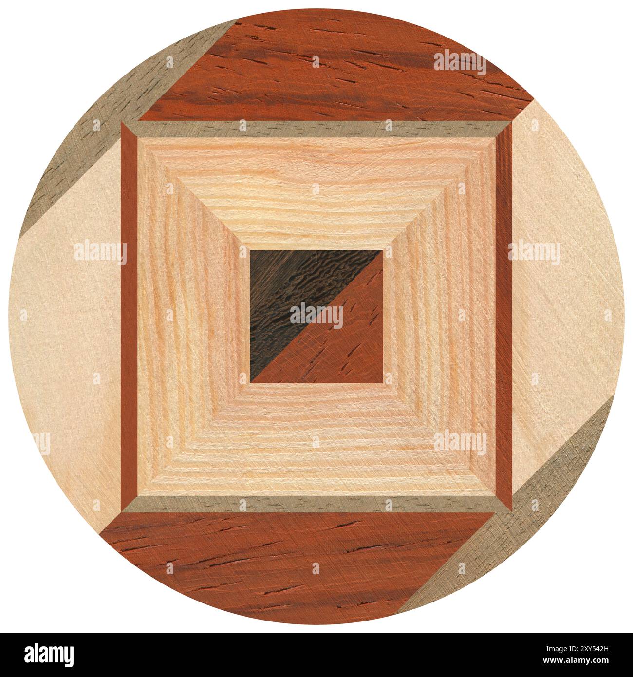 Wooden marquetry, patterns created from the combination of different ...