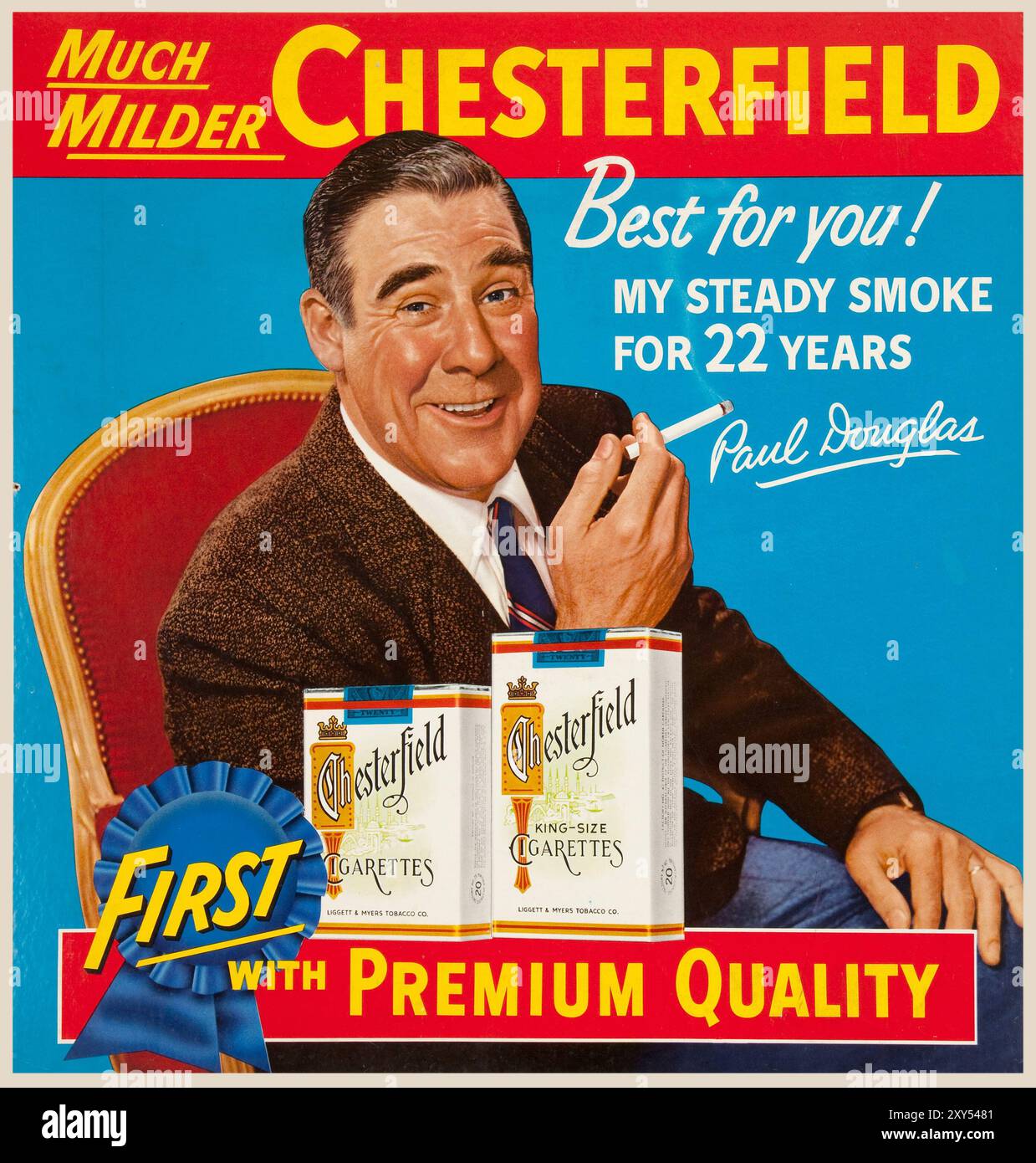Chesterfield Cigarette Sign, Much Milder - Premium Quality (ci 1950s ...