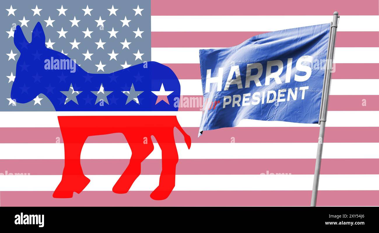 Kamala Harris 2024 presidential campaign Stock Photo - Alamy