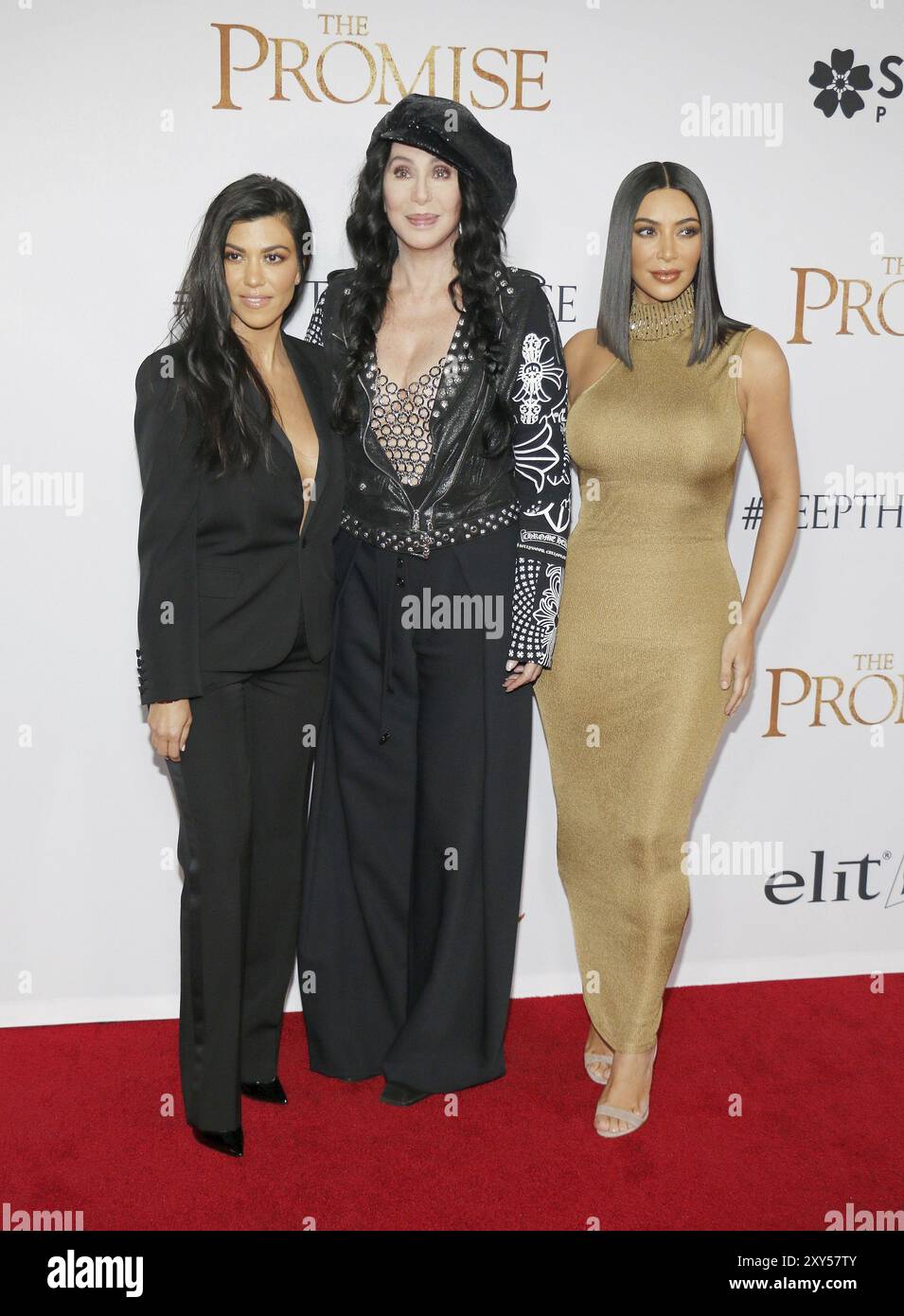 Kim Kardashian West, Kourtney Kardashian and Cher at the Los Angeles ...