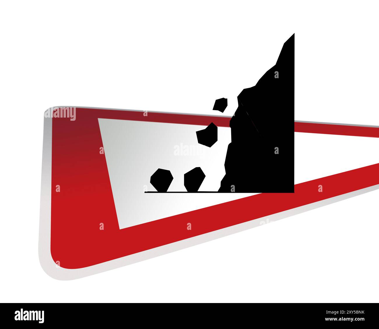 Caution falling rocks Cut Out Stock Images & Pictures - Alamy