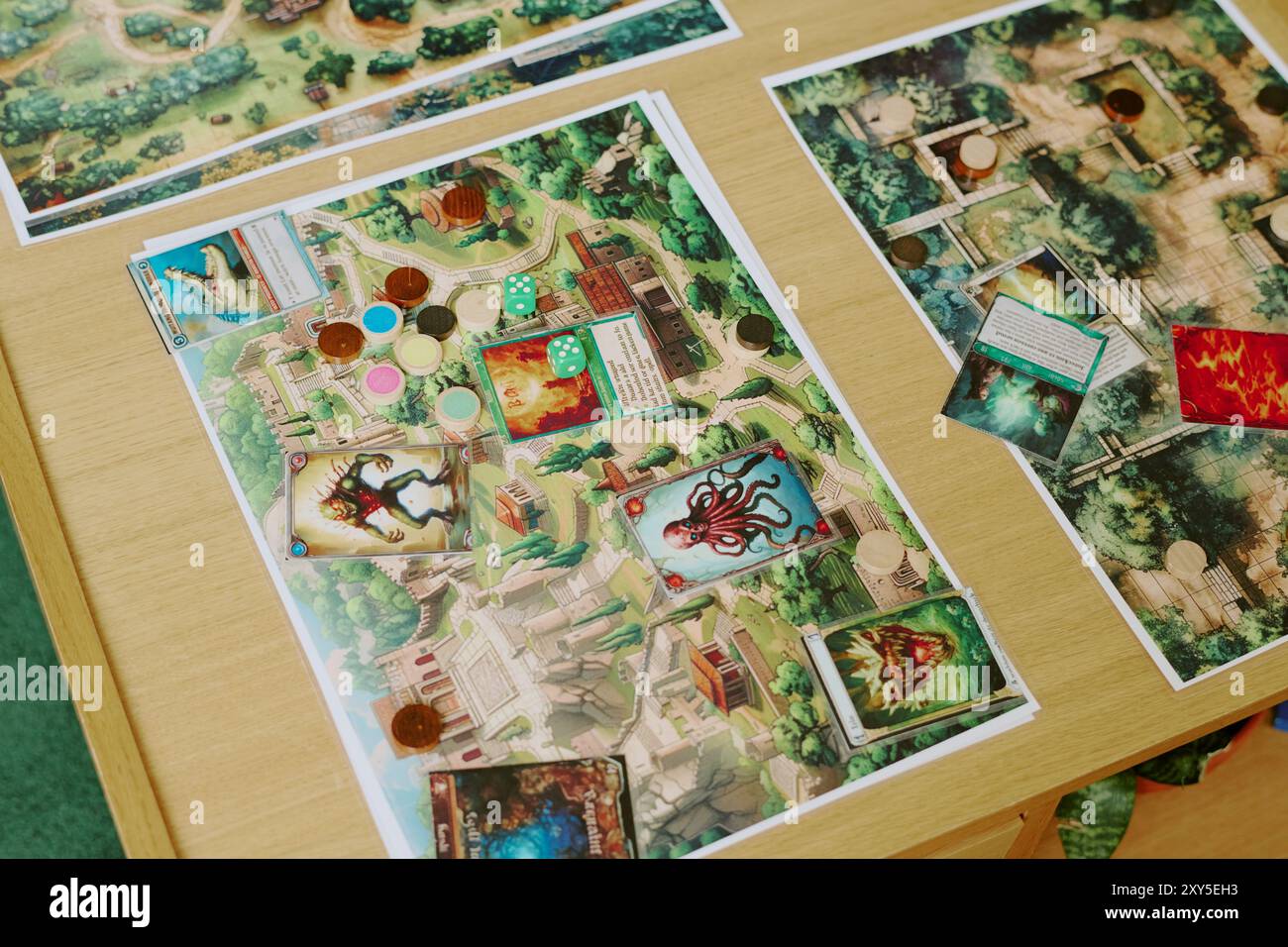 Modern Fantasy Board Game On Wooden Desk Stock Photo - Alamy