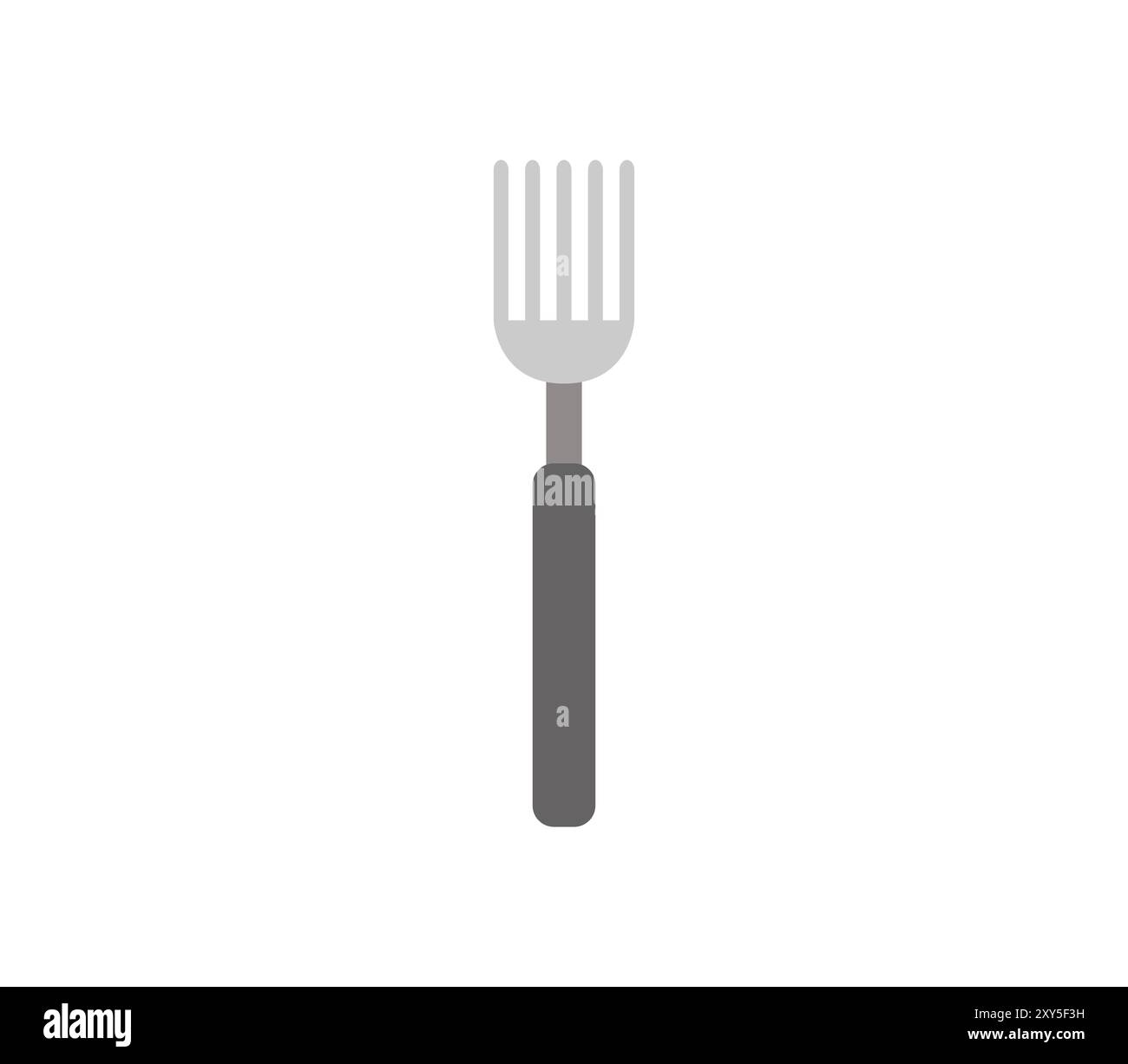 Fork icon illustrated in vector on white background Stock Photo - Alamy