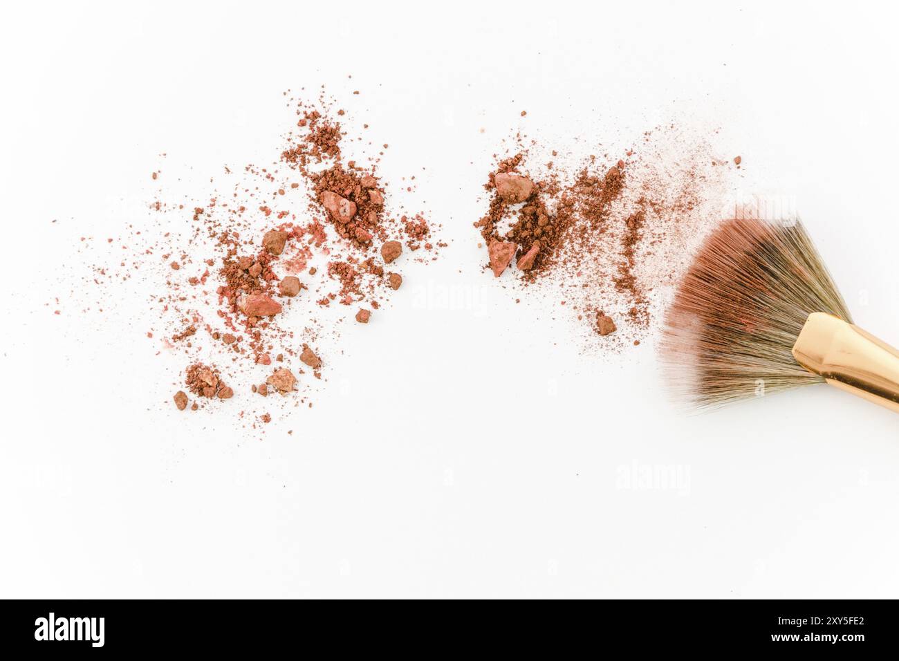 Top view blush with brush Stock Photo - Alamy