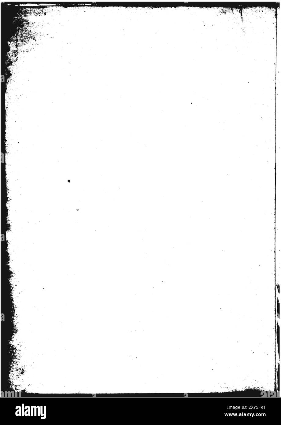 Black grunge border on a white background Stock Photo - Alamy