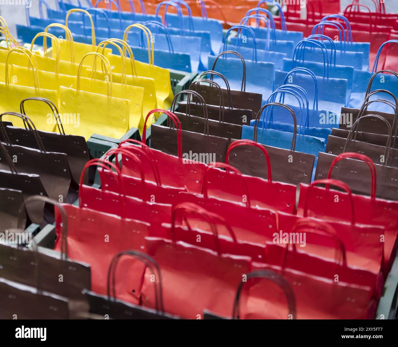 Different colour bags hi-res stock photography and images - Alamy