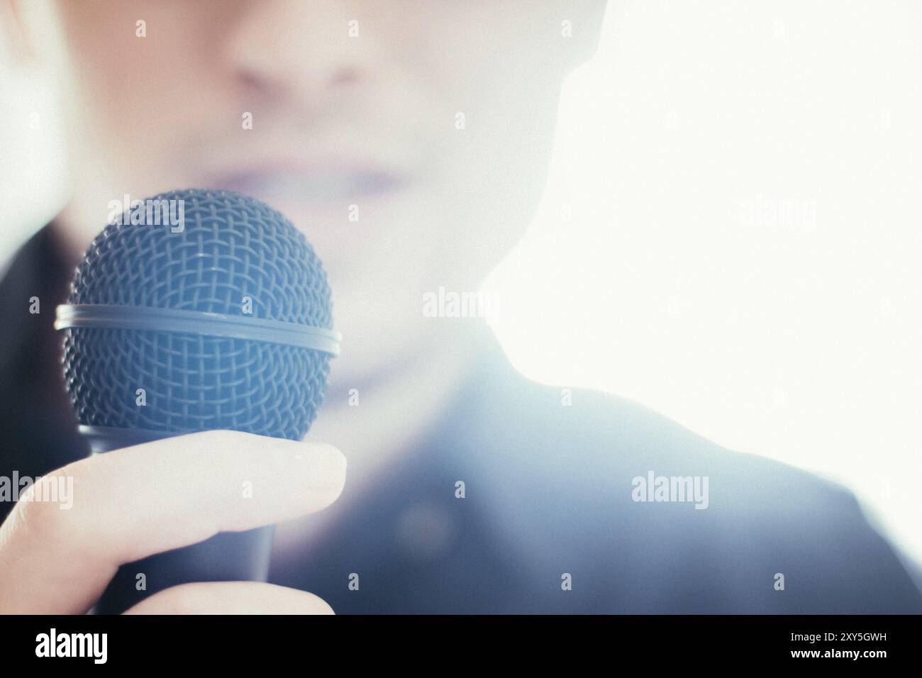 Young man black speech hi-res stock photography and images - Alamy