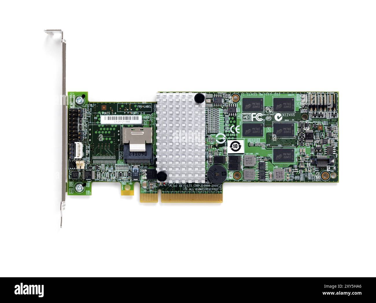Computer RAID controller, PCI Express extension card isolated on white background Stock Photo ...